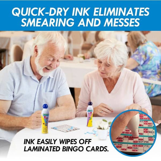 Bingo Markers 2pk Red And Blue Ink - Party Owls