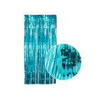 Metallic Light Blue Foil Curtain 2M x 1M Backdrop - Party Owls