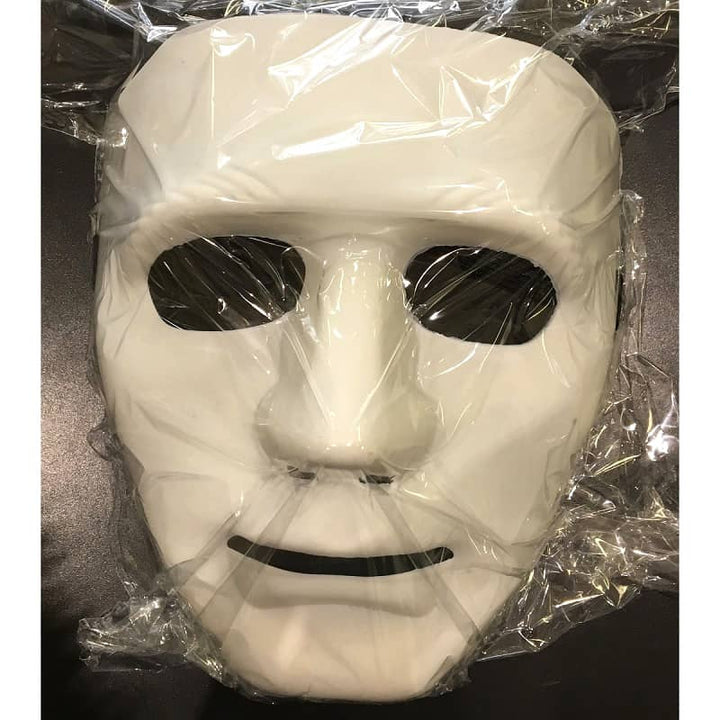 Plain White Full Face Plastic Mask - Party Owls