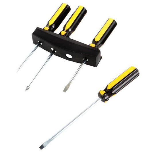 Screwdrivers Set 4pk With Holder Mount Phillips & Flat Head - Party Owls